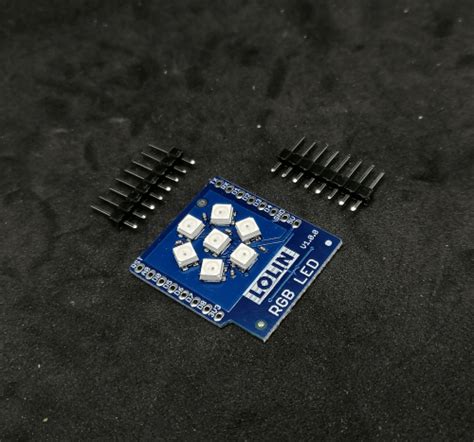 7fach RGB LED Shield für den Lolin D1 mini Technik Blog