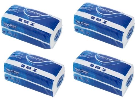 خرید و قیمت پک چهارتایی دستمال کاغذی اقتصادی 100 برگ هپی هوم ترب