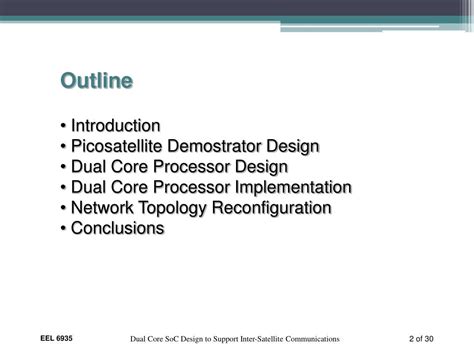 Ppt Dual Core System On Chip Design To Support Inter Satellite