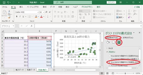 excelでグラフを作る2（散布図）