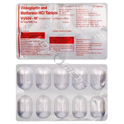 Vysov M 50 500 Mg Vildagliptin Metformin Hotmedz
