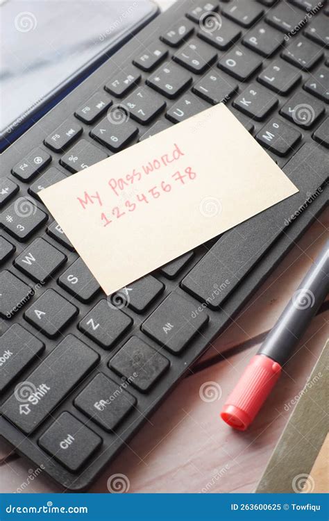 Writing Password On A Sticky Note Stock Image Image Of Admin Data