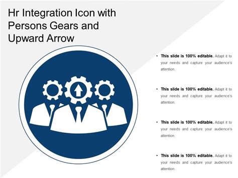 Integration Icon With Persons Gears And Upward Arrow Presentation PowerPoint Diagrams PPT