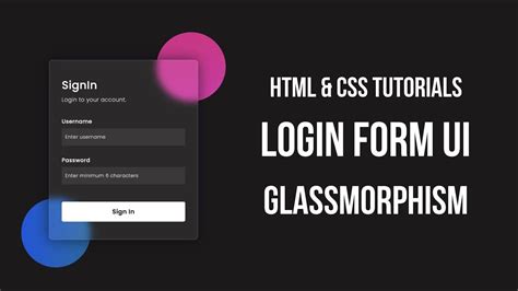🔴 Glassmorphism Login Form Using Html And Css Devhubspot Css Css Tutorial Login Form