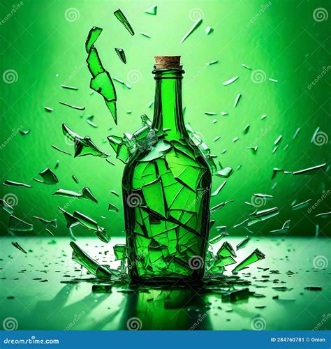 Glass Bottle Shattering Ai Generated Image 284760781