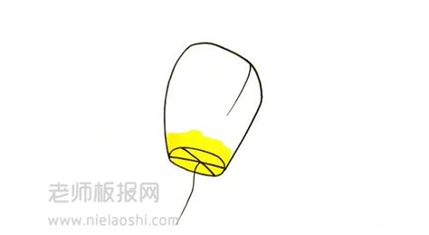 孔明灯简笔画图片 孔明灯怎么画的 老师板报网