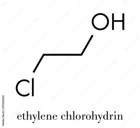 Ethylene Chlorohydrin Molecule Side Product Formed During Ethylene