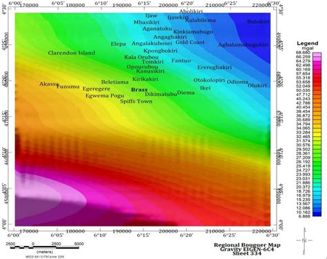Regional Gravity Field Map Of The Study Area The Computed Residual