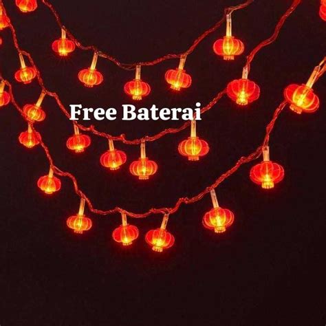 Jual Lampu Imlek Ukuran 3m 20 Lampu Bentuk Lampion Shopee Indonesia