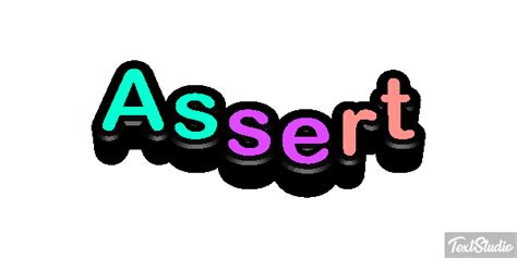 assert word animated logo designs