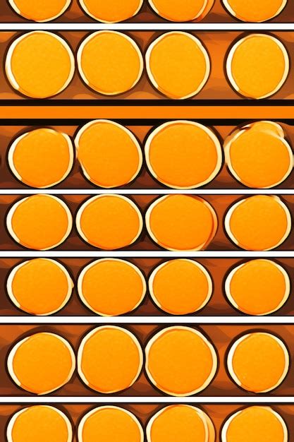 premium ai image orange circles pattern generated by ai