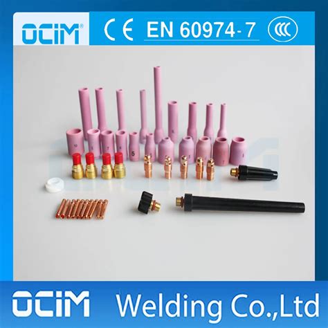 43pcs Tig Torch Consumables Kit Long Alumina Nozzle Back Cap Collet