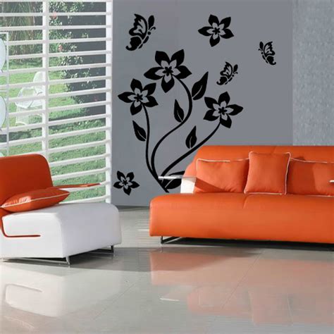 Vinilos Folies Vinilo Decorativo Flor Con Mariposa