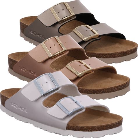 Rohde Damen Clogs Pantoletten Weite G Perlato Schnalle Alba 5623