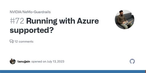 Running With Azure Supported Issue NVIDIA NeMo Guardrails GitHub