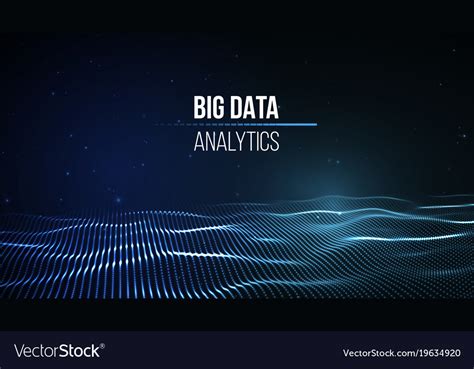 Big Data Visualization Background 3d Royalty Free Vector