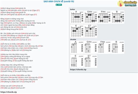 Chord SAO ANH CHƯA VỀ covid 19 tab song lyric sheet guitar