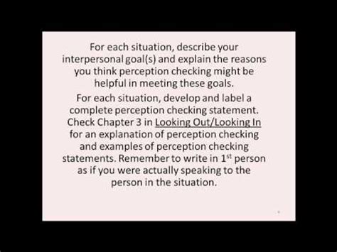What Is Perception Checking
