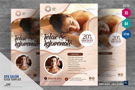 Spa And Resort Promo Flyer Creative Photoshop Templates ~ Creative Market