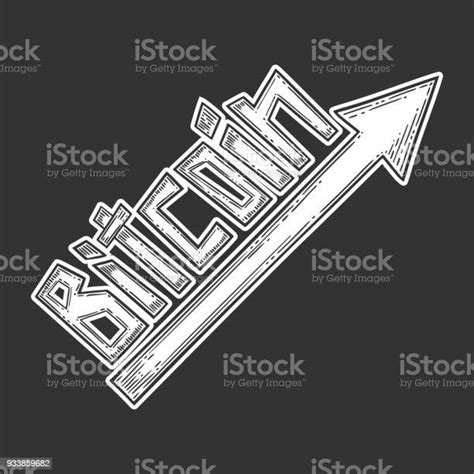 Bitcoin 성장과 증가 주식 Bitcoin 기호 Cryptocurrency 돈 디지털 통화 이미지 벡터 낙서 및 새겨진된