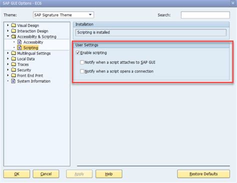 Enabling Sap Gui Scripting Community