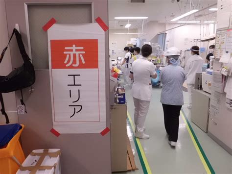 投稿が遅くなってしまいましたが、10月7日に3年ぶりに院内災害訓練を実 大阪市立総合医療センター 救命救急センター