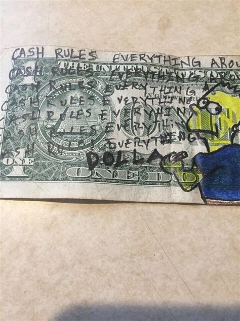 Dollar Bill Art Bart Simpson Wu Tang Cream Real Money Art Money 2068146372