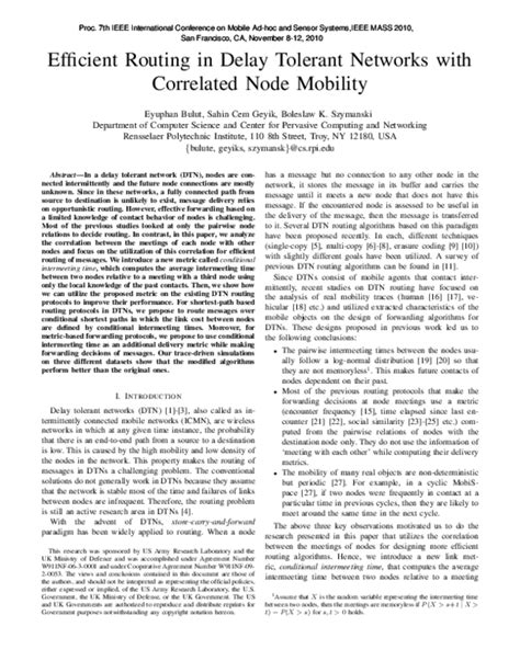 Pdf Efficient Routing In Delay Tolerant Networks With Correlated Node