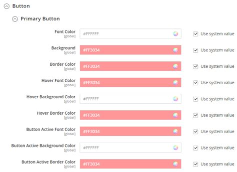 primary secondary button brush your ideas
