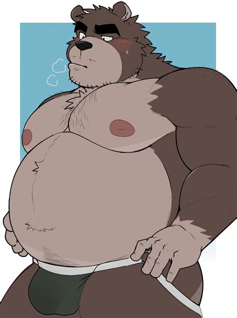 Rule 34 2023 Anthro Bear Belly Big Belly Black Nose Blush Brown Body