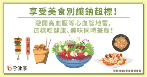 享受美食別讓鈉超標！避開高血壓等心血管地雷，這樣吃健康、美味同時兼顧 今健康