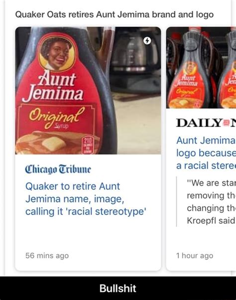 Quaker Oats Retires Aunt Jemima Brand And Logo Quaker To Retire Aunt Are Jemima Name Image