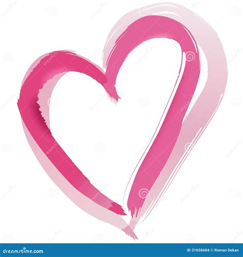 Painted Heart Shape Stock Vector Illustration Of Close 31658684
