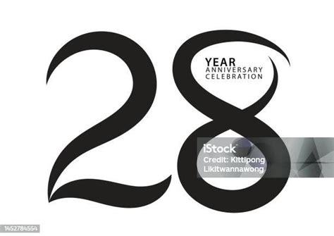 28 주년 기념일 축 하 블랙 컬러 로고 타입 벡터 28 숫자 디자인 28 번째 생일 초대장 로고 번호 디자인 벡터 일러스트