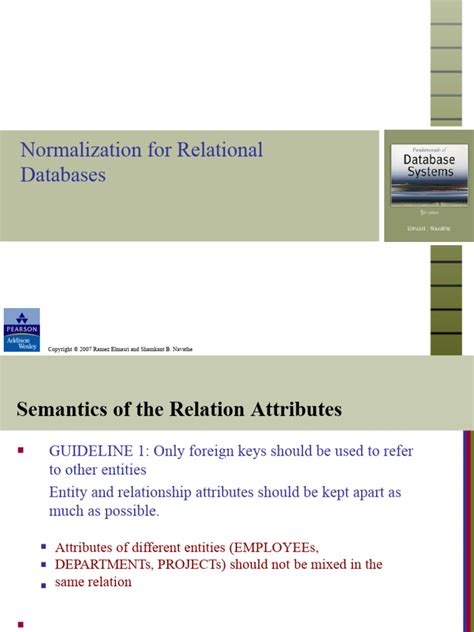 Ch10 Functional Dependencies And Normalization For Relational Databases Pdf Relational Model