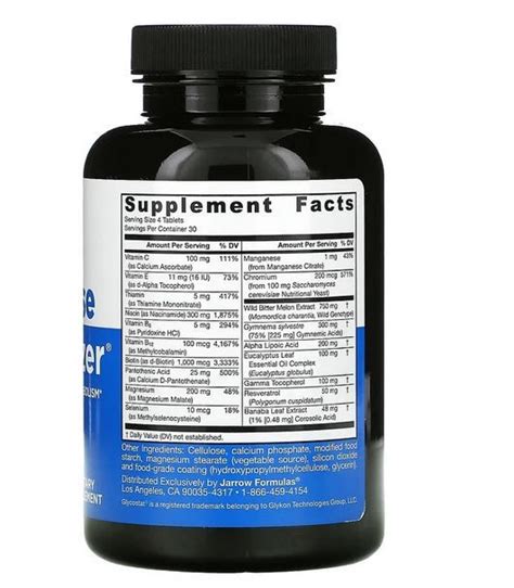Jarrow Formulas Glucose Optimizer 120 Tablets