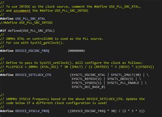 Tms F C Setting Sysclk C Microcontrollers Forum C