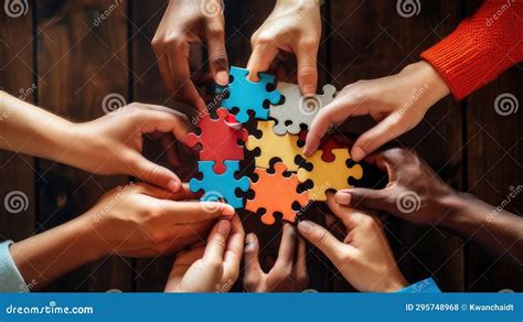 Diverse Hands Holding Puzzle Pieces That Fit Together To Form A Larger