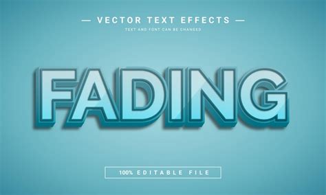 Premium Vector Fading Editable 3d Text Effect Design