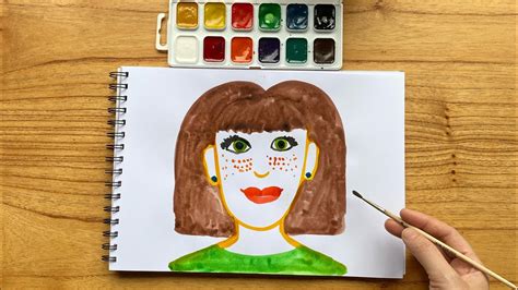 Как нарисовать лицо девочки Youtube