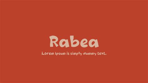 Rabea Font Download Free For Desktop And Webfont