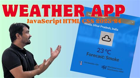 Weather App Using Javascript Css3 And Html5 Hindiurdu 202324 Youtube