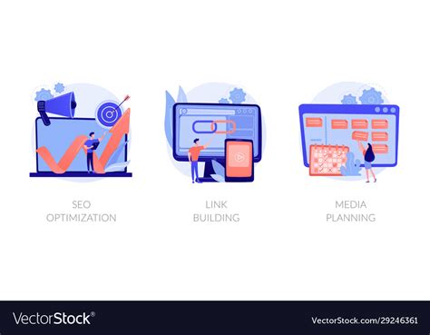 Search Engine Marketing Concept Metaphors Vector Image