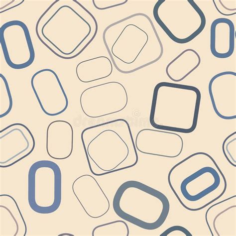 Seamless Geometric Conceptual Background Rounded Rectangle Pattern For Design Graphic Details