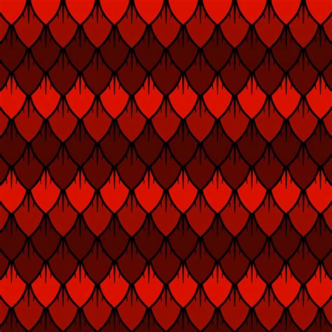 Red Dragon Scales Seamless Pattern For Decoration Background Wallpaper Vector Illustration