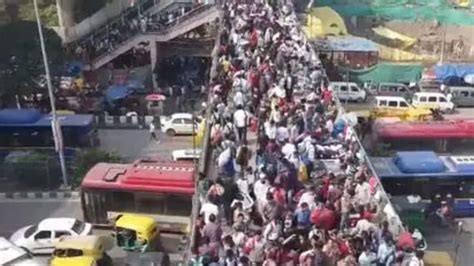 Watch Huge Rush Seen At Delhis Anand Vihar Railway Station Isbt