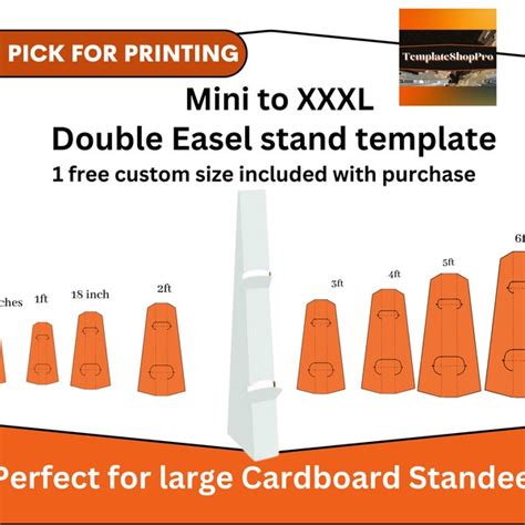 Cardboard Display Stand Template Etsy