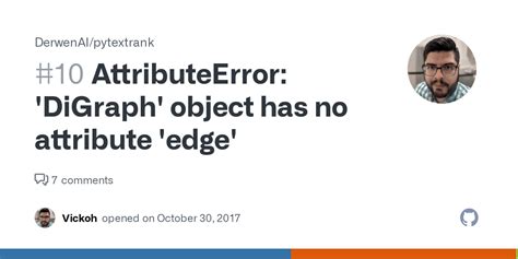 AttributeError DiGraph Object Has No Attribute Edge Issue DerwenAI Pytextrank GitHub
