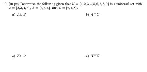 Solved 9 10 Pts Determine The Following Given That