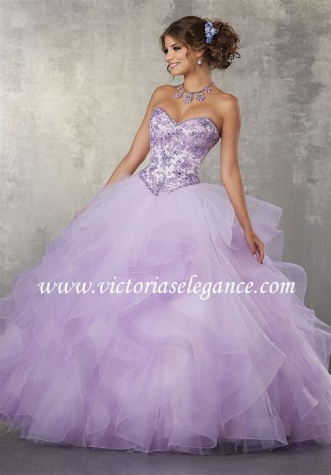 Morilee Crystal Beaded Bodice On A Flounced Tulle Ballgown Victorias